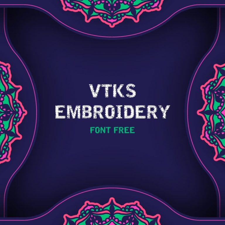 Free Embroidery Font