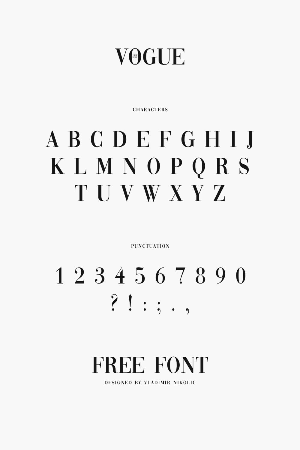 Free Vogue Font