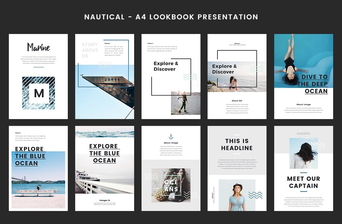 Nautical - A4 Printable PowerPoint – MasterBundles