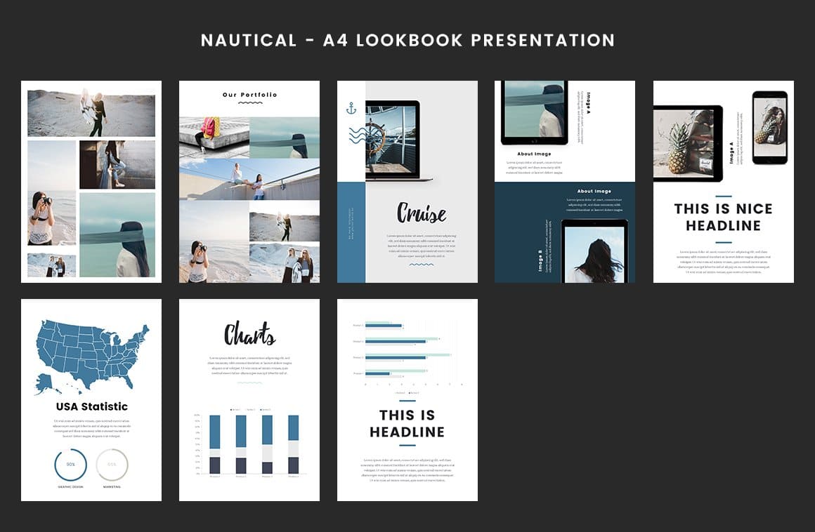 Nautical - A4 Printable PowerPoint – MasterBundles