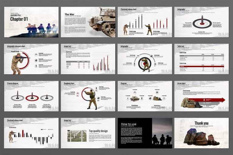 The War Powerpoint Presentation Template – MasterBundles