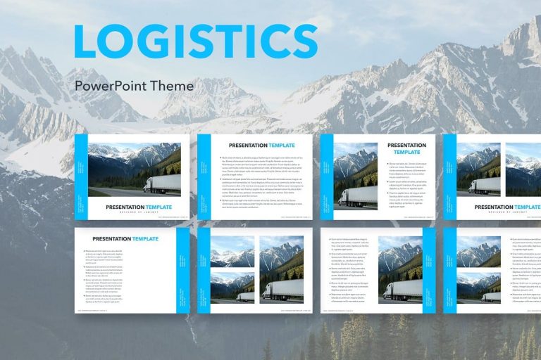 Logistics PowerPoint Theme – MasterBundles