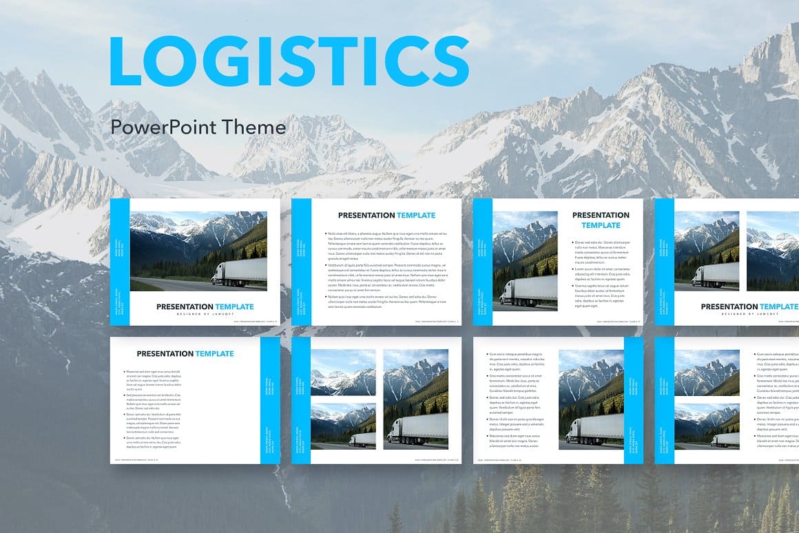 Logistics PowerPoint Theme – MasterBundles