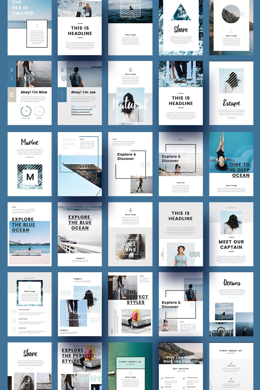 Nautical - A4 Printable PowerPoint – MasterBundles