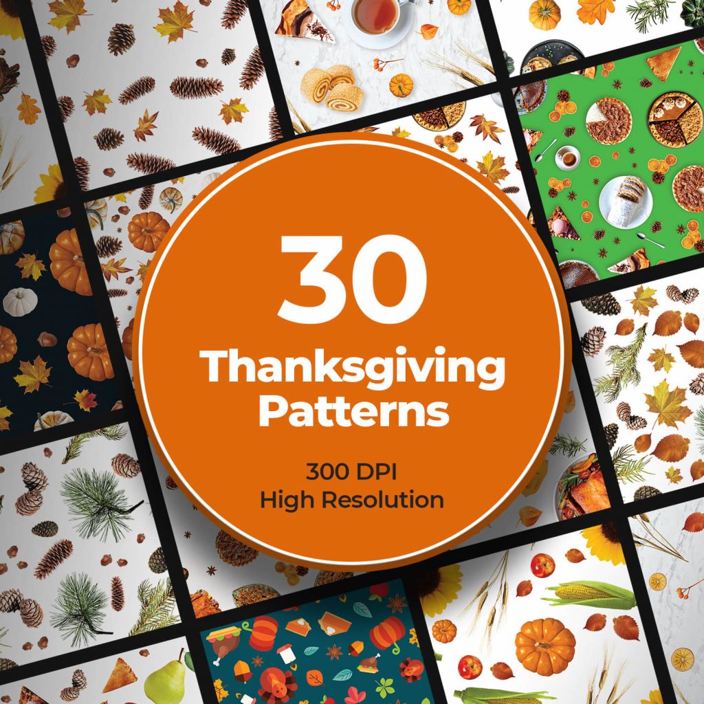 30 Thanksgiving Patterns Bundle – MasterBundles