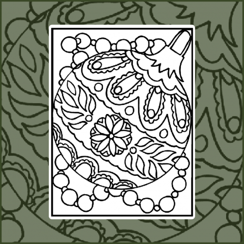 Christmas Ornament Free Coloring Page – MasterBundles