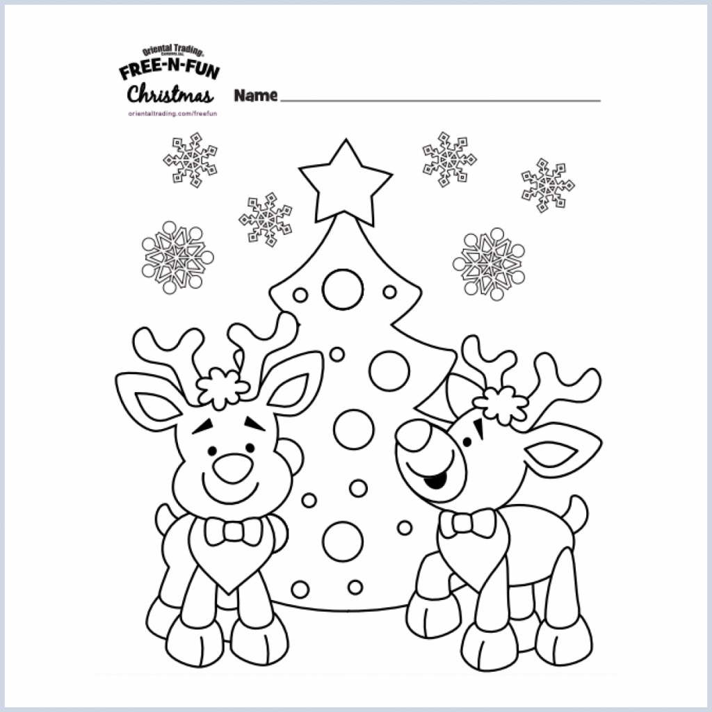 Reindeer Free Coloring Page – MasterBundles