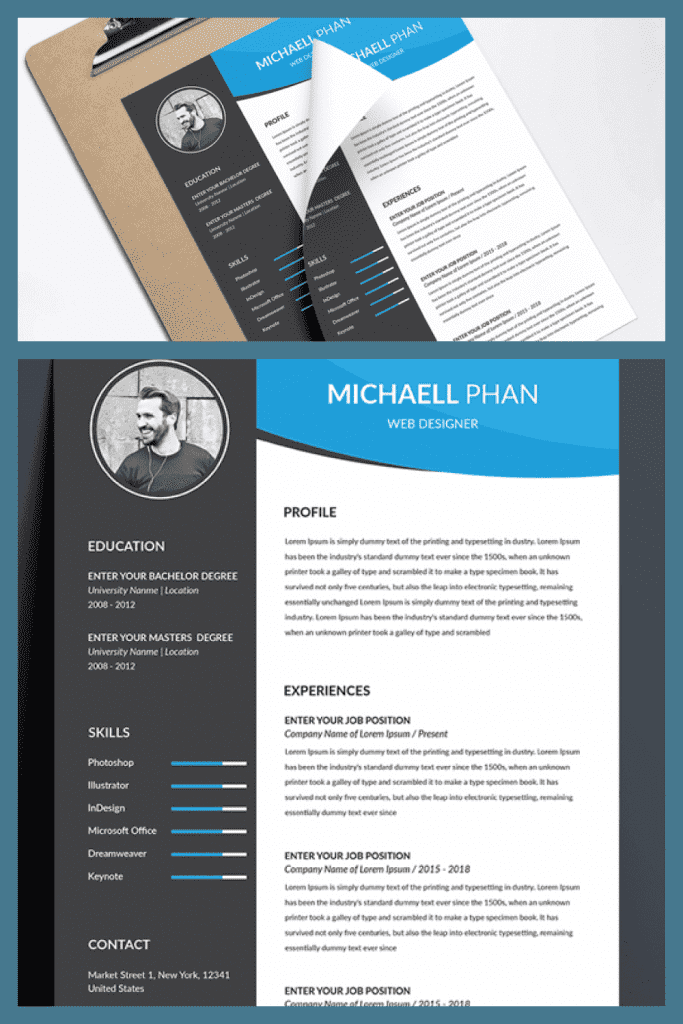 Professional Web Designer Resume Template – MasterBundles