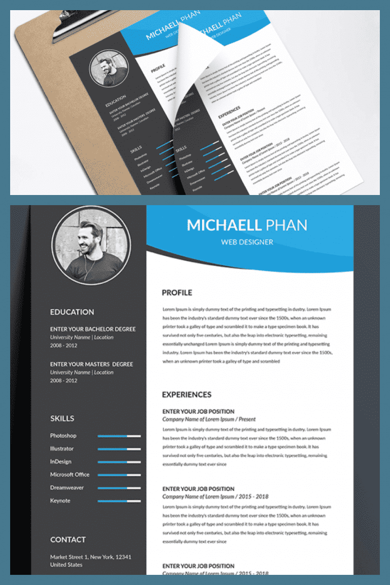 Professional Web Designer Resume Template – MasterBundles