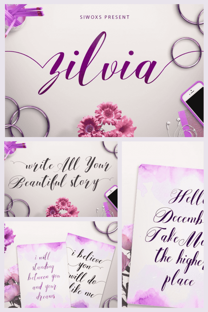 Zilvia Modern Calligraphic Typeface – MasterBundles