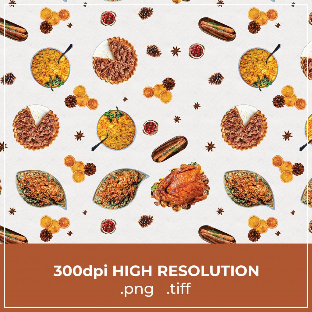 Thanksgiving Food Pattern – MasterBundles