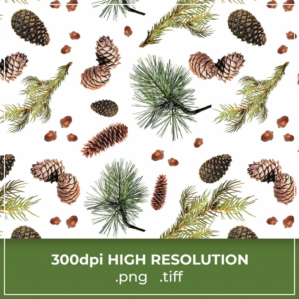 Thanksgiving Pine Cone Pattern – MasterBundles