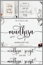 Mudhisa Script Handwritten Calligraphy | 4 Versions – MasterBundles