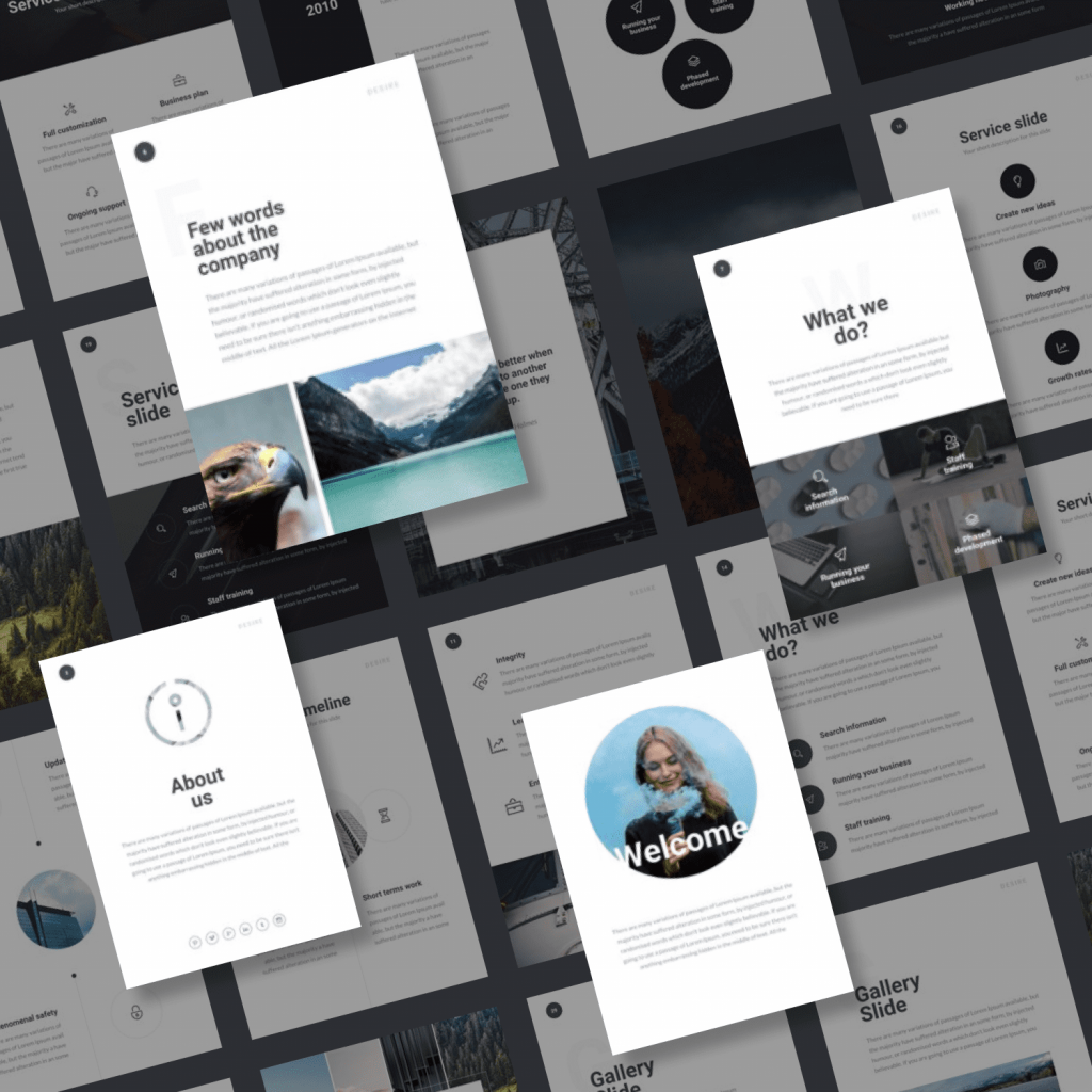 A4 | Desire Simple PowerPoint Template – MasterBundles