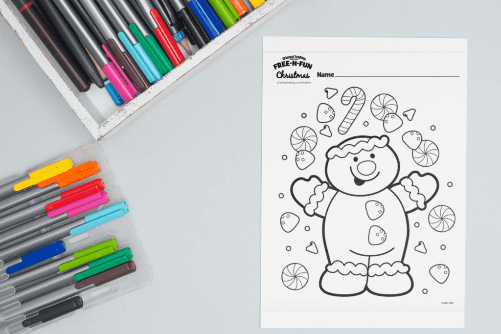 Gingerbread Free Coloring Page – MasterBundles