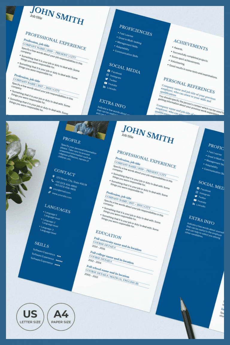 Vacation Rental CV Resume Template – MasterBundles