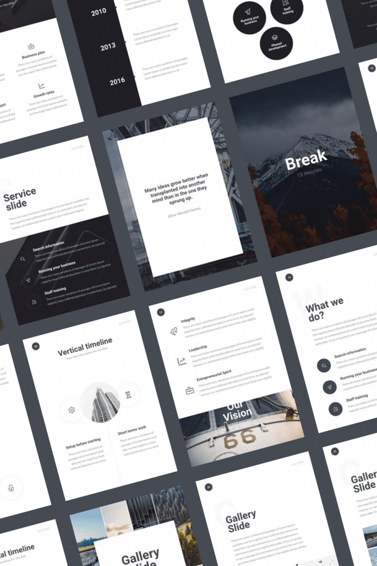 A4 | Desire Simple PowerPoint Template | Master Bundles