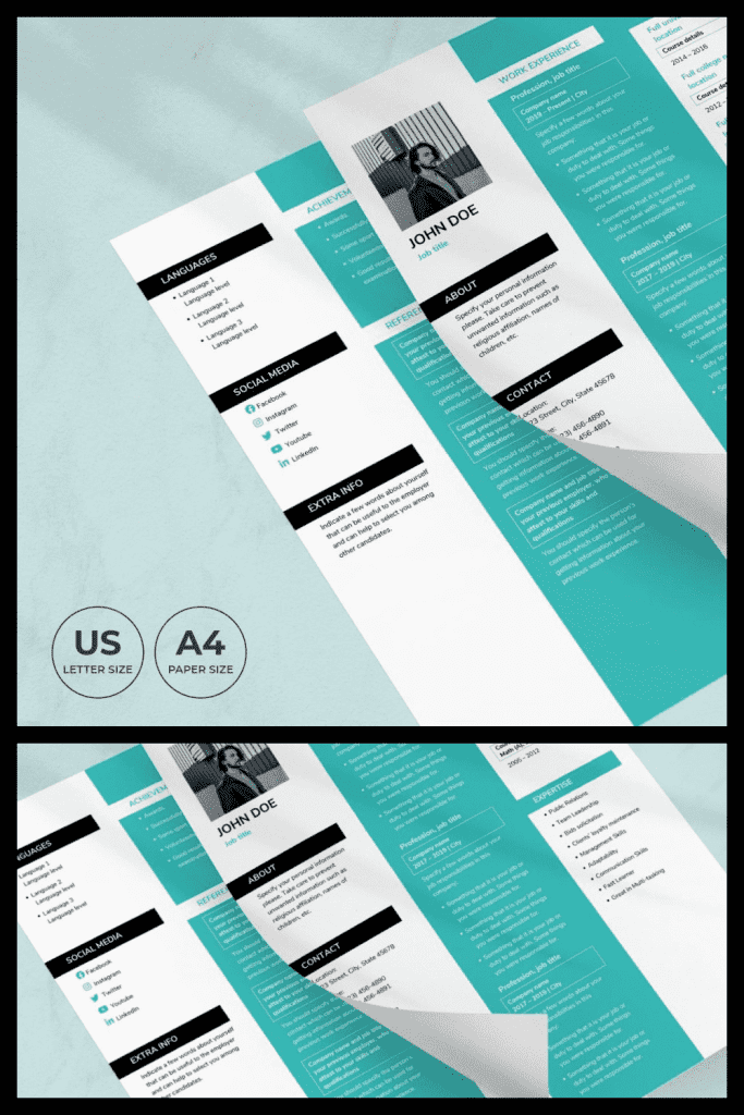 Creative Agency CV Resume Template – MasterBundles