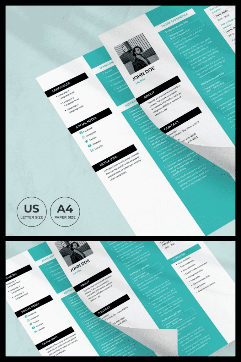 Creative Agency CV Resume Template – MasterBundles