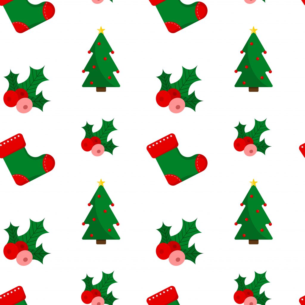 4 Christmas Elements and +3 Patterns Vector illustrations – MasterBundles