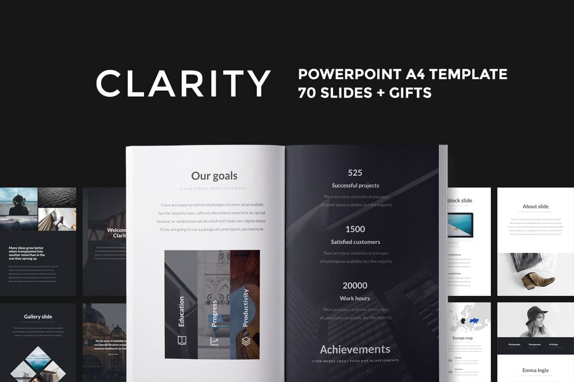 A4 | Clarity PowerPoint Template – MasterBundles