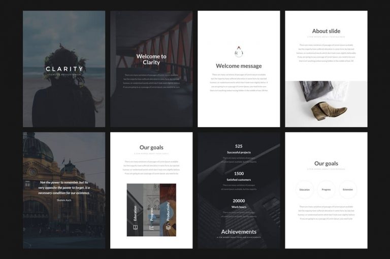 A4 | Clarity PowerPoint Template – MasterBundles