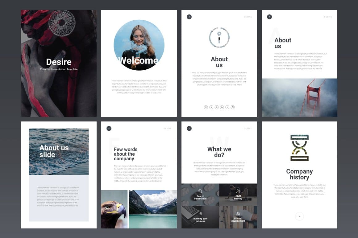 A4 | Desire Simple PowerPoint Template | Master Bundles