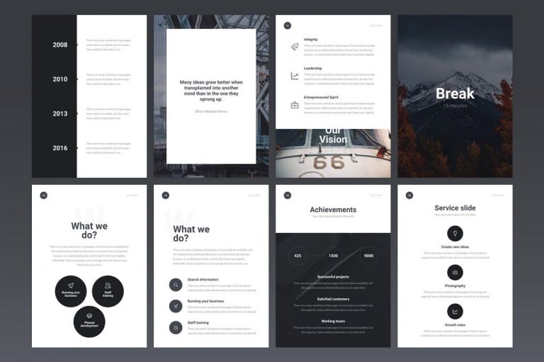 A4 | Desire Simple PowerPoint Template | Master Bundles