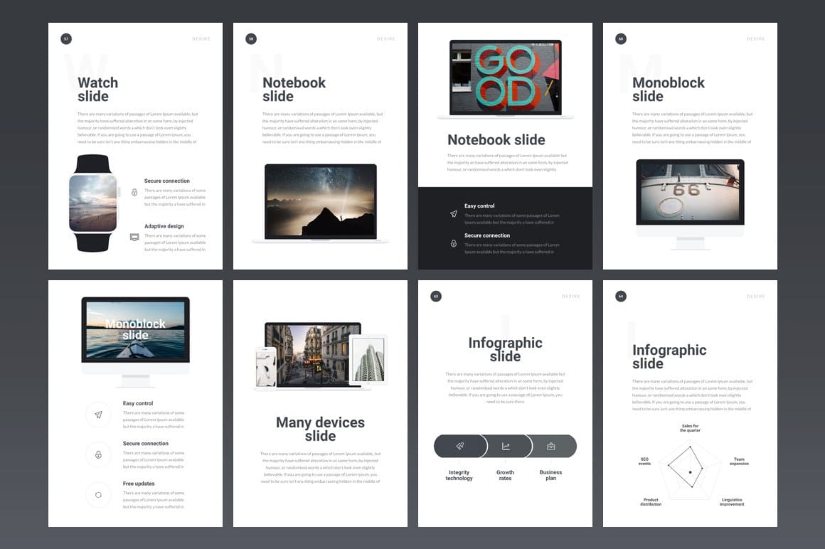A4 | Desire Simple PowerPoint Template | Master Bundles