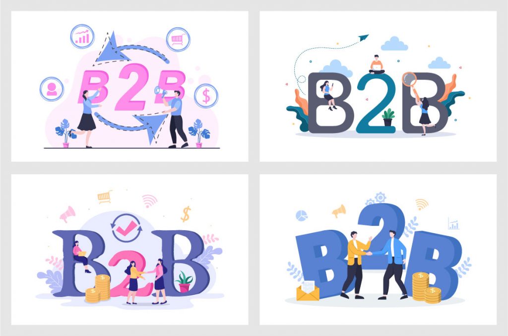 17 B2B or Business to Business Marketing Illustrations – MasterBundles