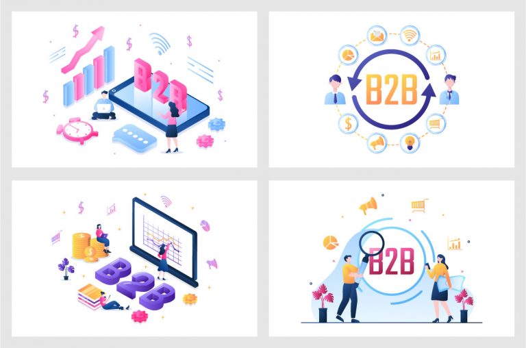 17 B2B or Business to Business Marketing Illustrations – MasterBundles