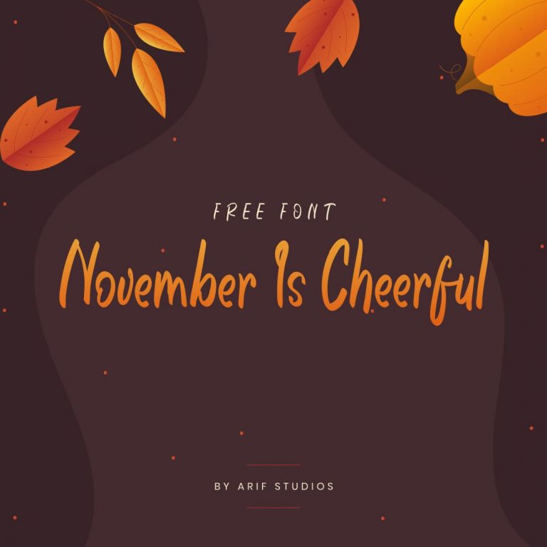 Free Font November Is Cheerful