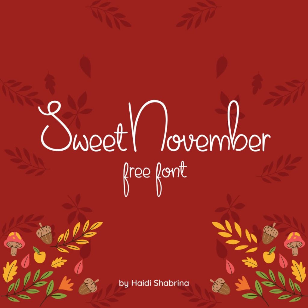 Free Font November Is Cheerful