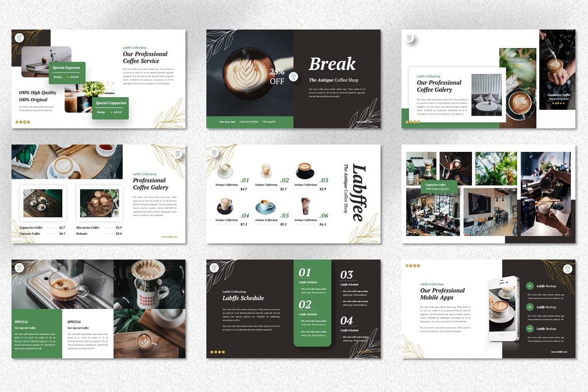 Labffe - Coffee Shop Powerpoint Template – MasterBundles