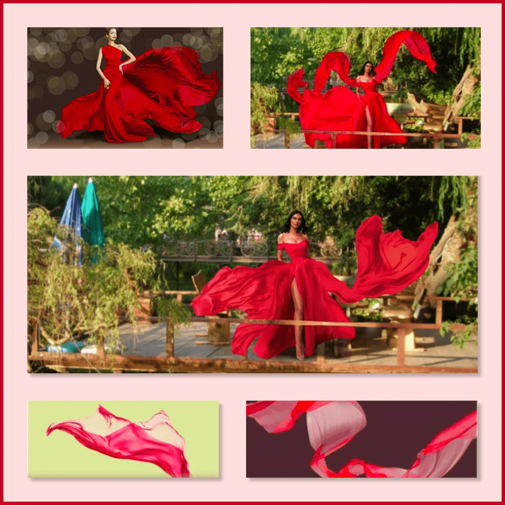 Red Flying Fabrics Overlays – MasterBundles