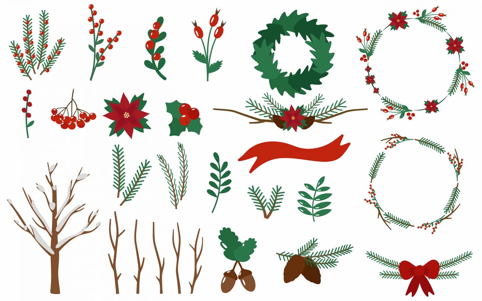 20+ Christmas Twigs Vector Set of Illustrations – MasterBundles