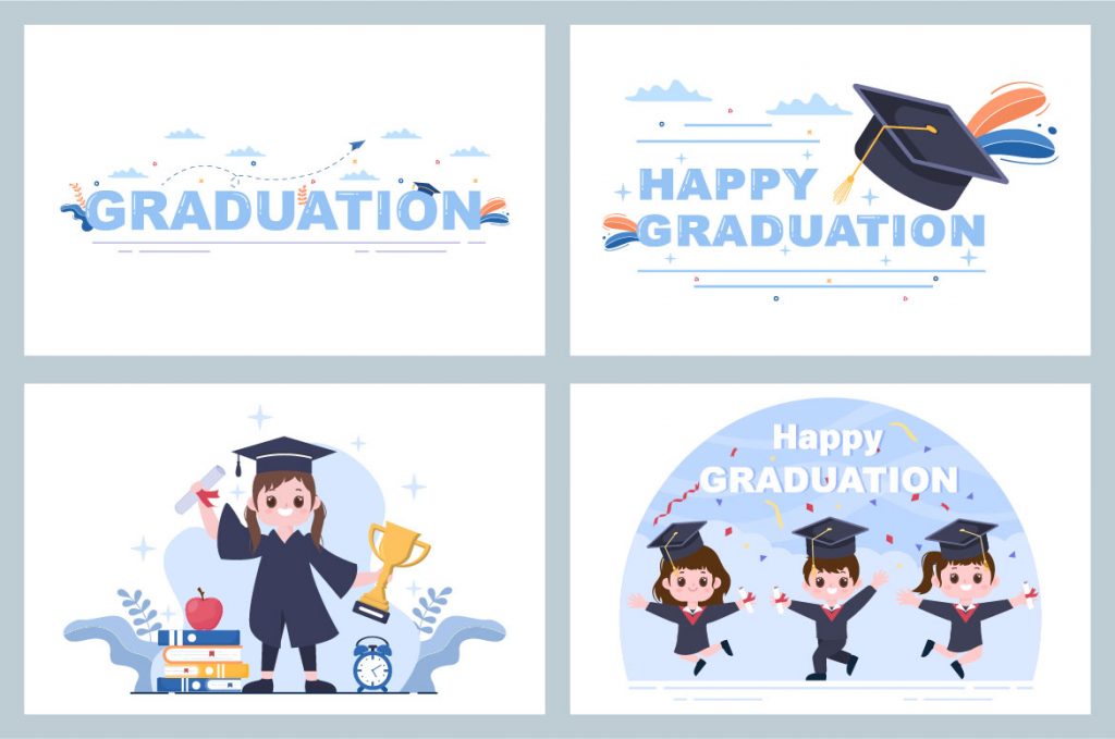 21 Online Virtual Graduation Students Celebrating Illustrations ...