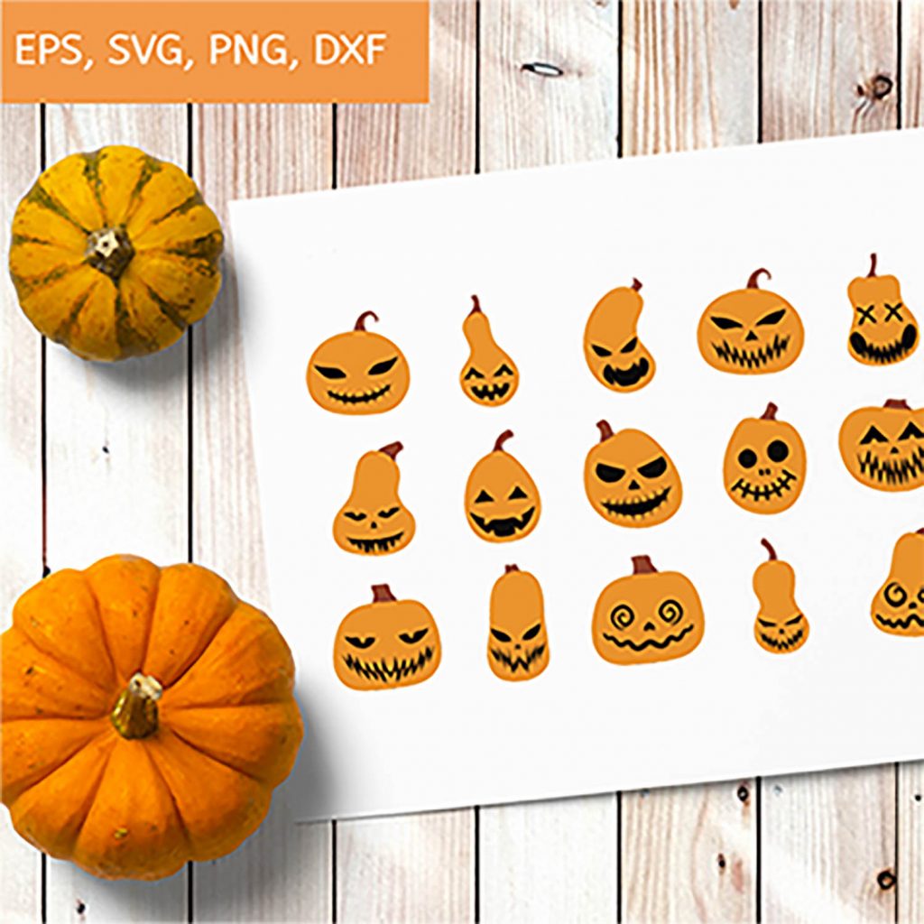18 Pumpkin Faces SVG – MasterBundles