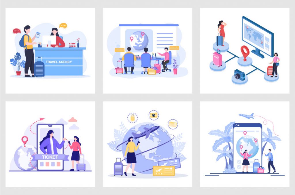 28 Travel Agency Around The World Vector Illustrations – MasterBundles
