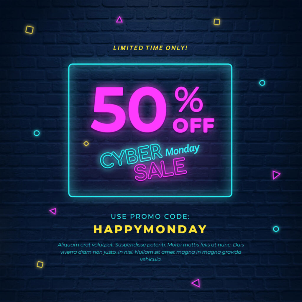 Free Cyber Monday Promo Banner Designs | Master Bundles