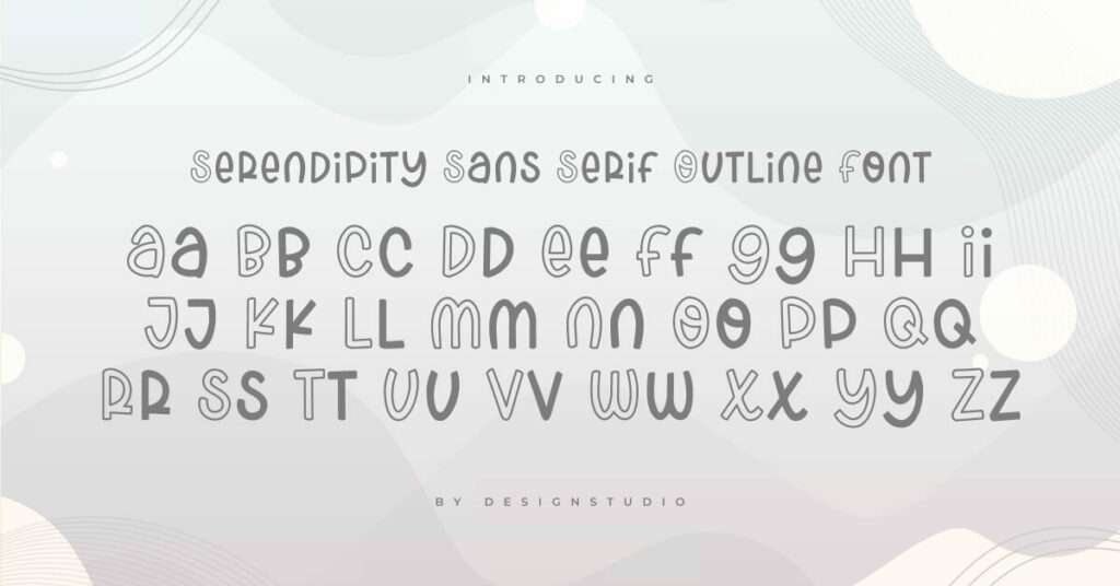 Serendipity Sans Serif Outline Font – MasterBundles