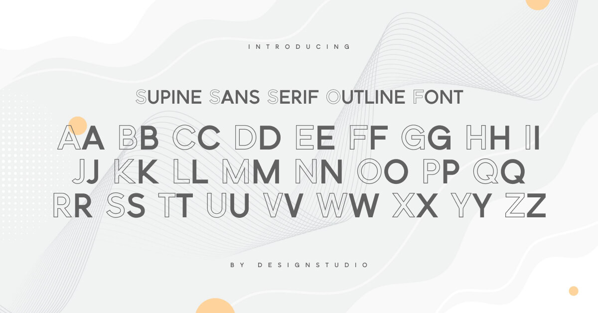 Supine Sans Serif Outline Font – MasterBundles