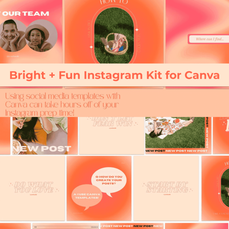 Bright + Fun Instagram Kit for Canva – MasterBundles
