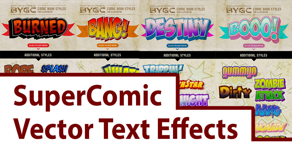 SuperComic - Vector Text Effects – MasterBundles