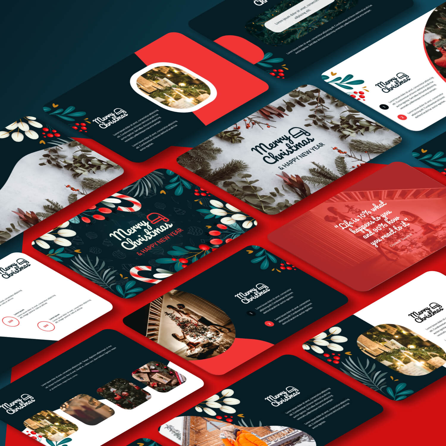 Christmas Presentation Template: 50 Slides | Master Bundles