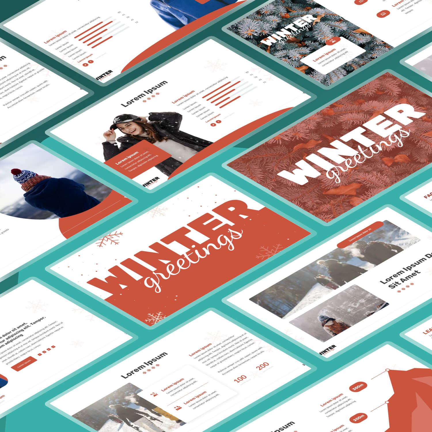 Winter Holidays Keynote Template | Master Bundles