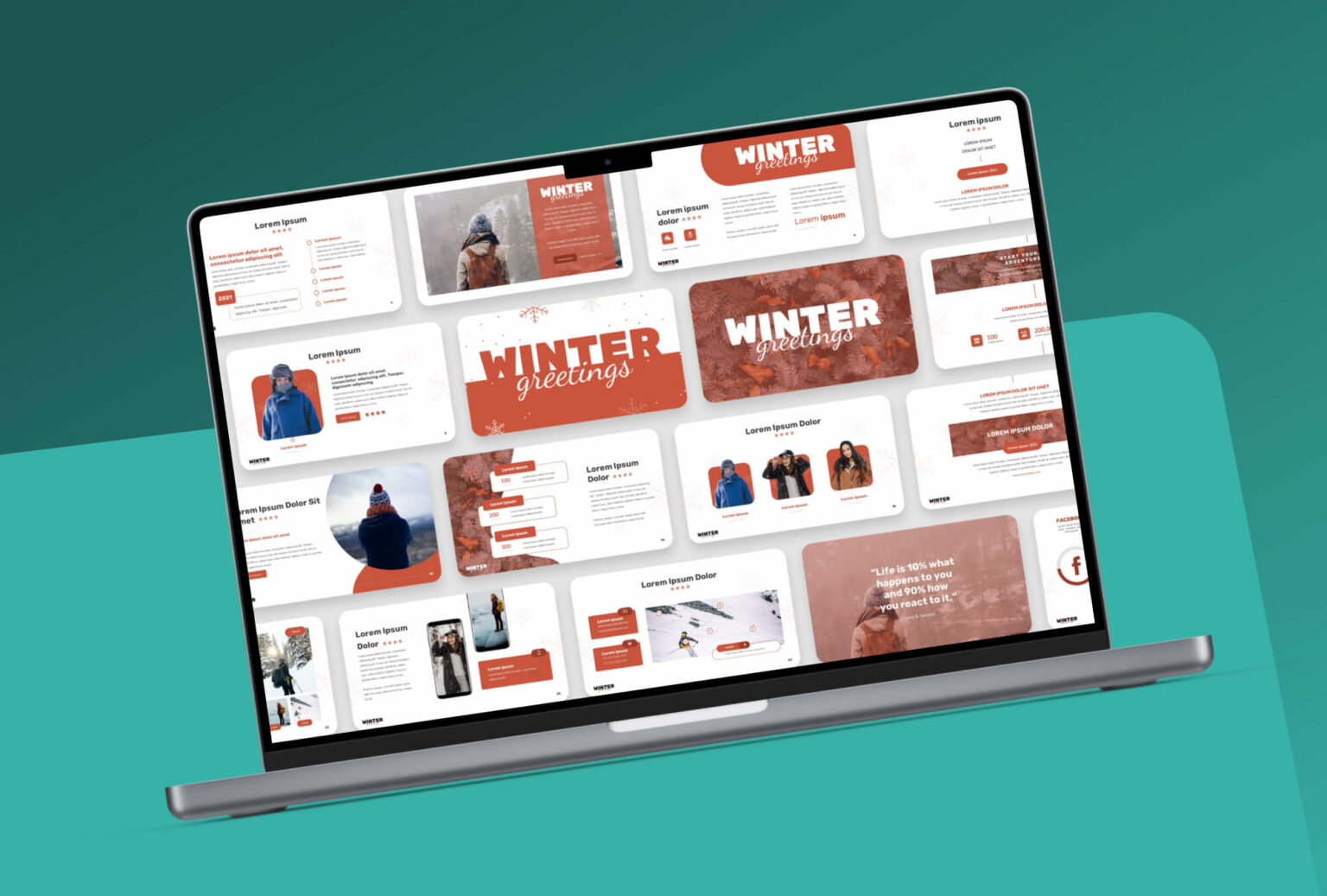 Winter Holidays Powerpoint Template – MasterBundles