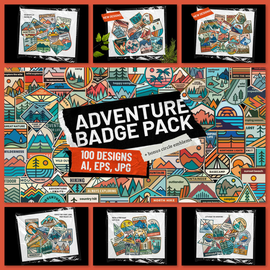 Vintage Circular Badges Vector Pack – MasterBundles