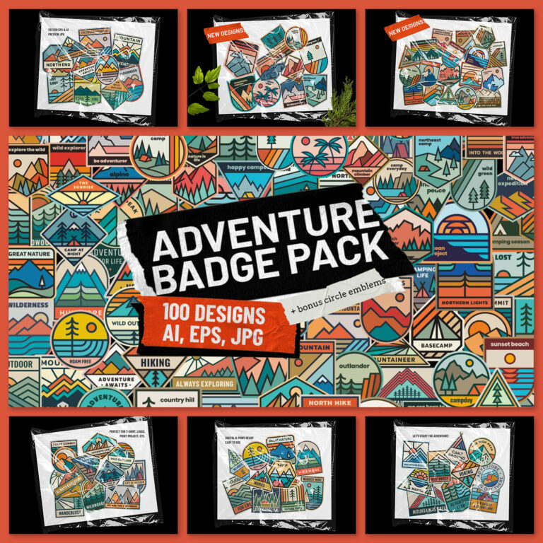 Vintage Circular Badges Vector Pack – MasterBundles