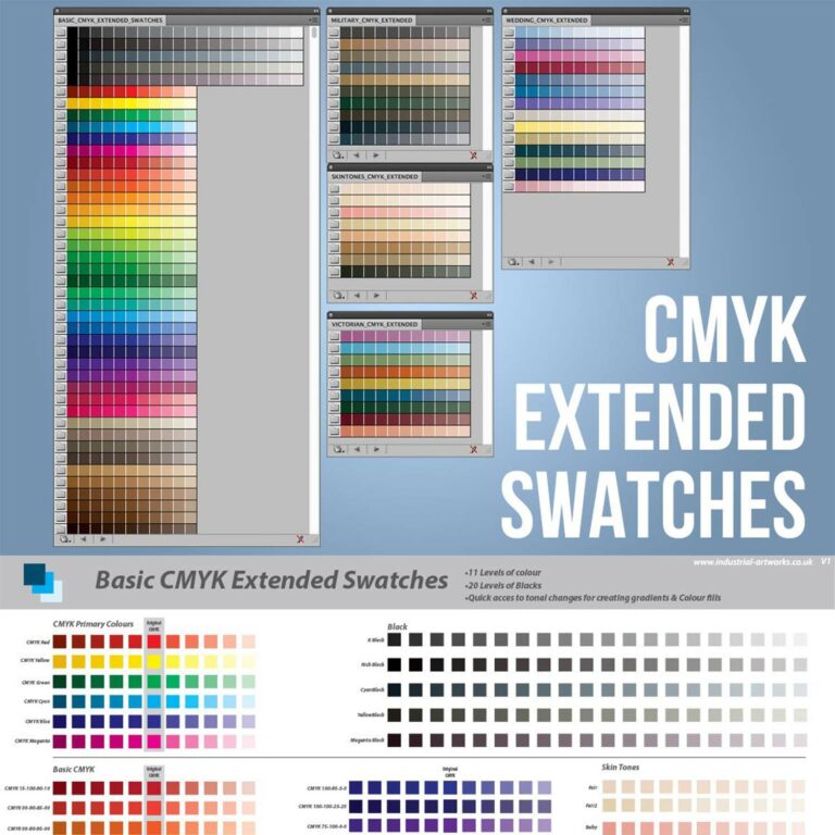 CMYK Extended Swatches-Illustrator – MasterBundles
